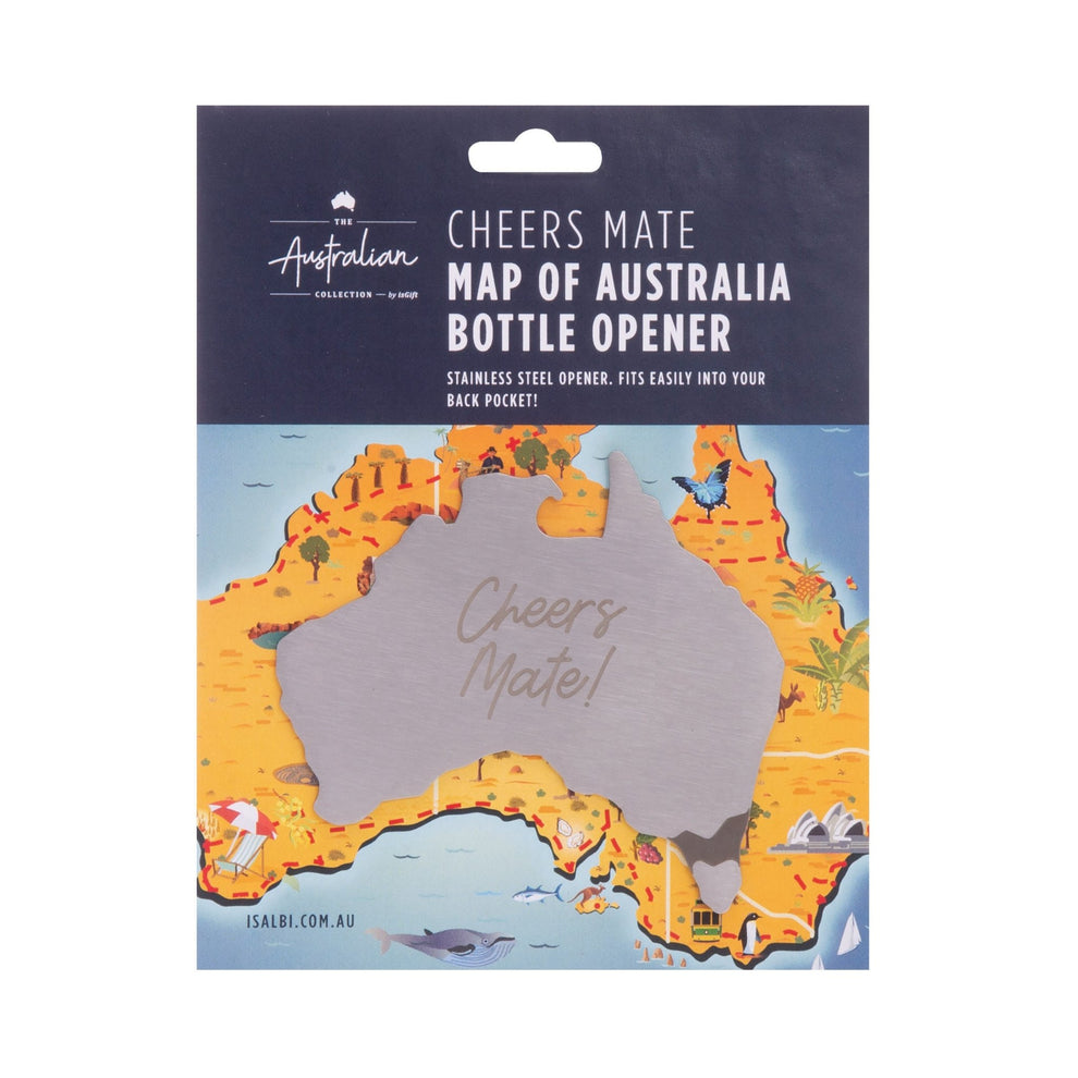 Cheers mate map of Australia- Bottle Opener - Gizmo Gifts